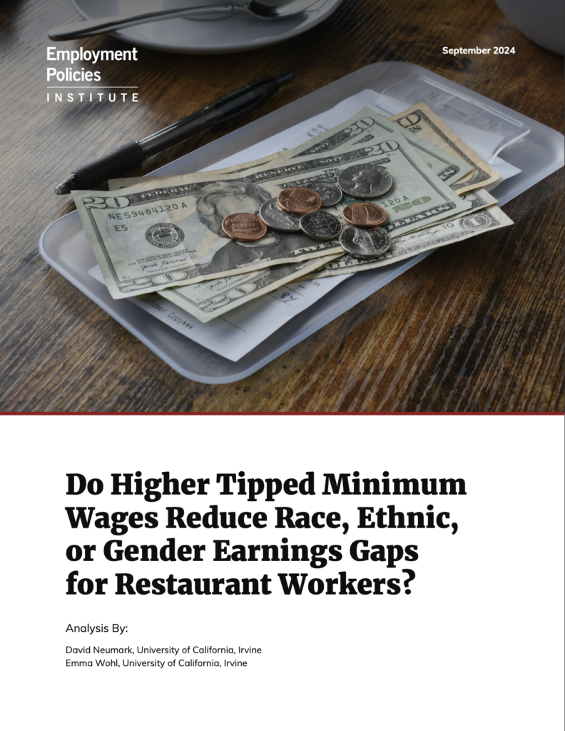 Do Higher Tipped Minimum Wages Reduce Race, Ethnic, or Gender Earnings ...